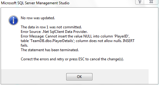Sql Tips And Tricks No Row Was Updated Error In Sql Server 2008