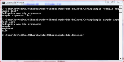 Dot Net Tips & Tricks , C# (C Sharp)Tips & Tricks: Command Line ...