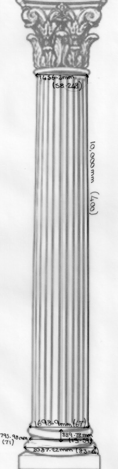 Sarah Crispin: Technical Drawing - Corinthian Column