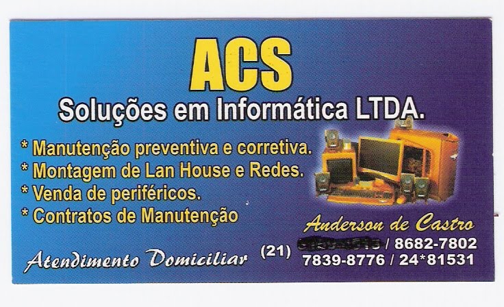 ACS SOLUÇÕES EM INFORMÁTICA: novembro 2009