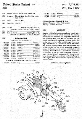 Nostalgia on Wheels: Ed Roth US Patent 3,776,353 - Trike - Circa 1973