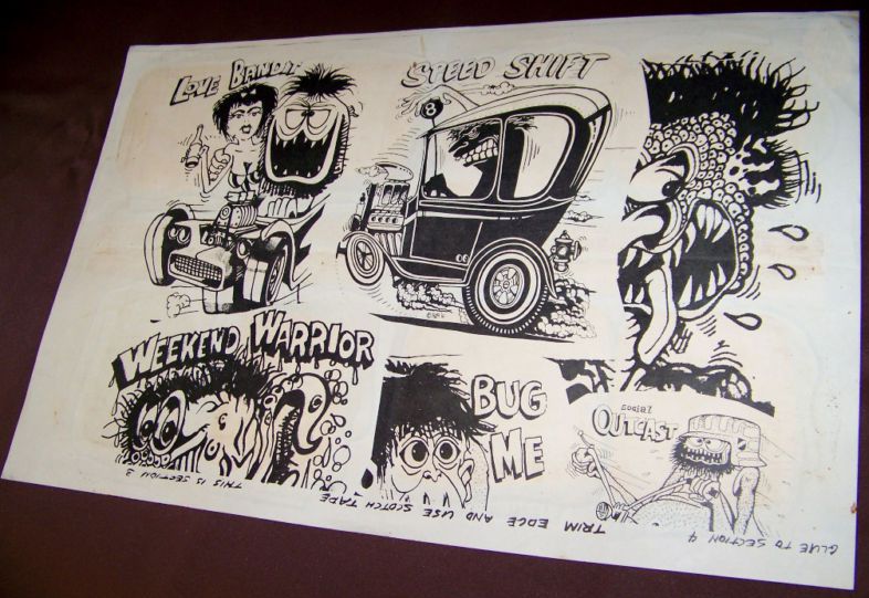 Nostalgia on Wheels: Vintage 60's Ed Roth T-shirt & Decal Art