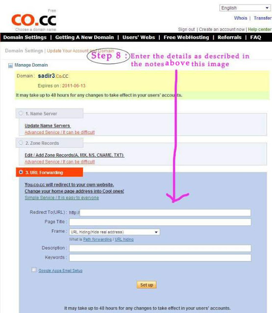 Free Domain Name Using Co.CC | Web X Programming
