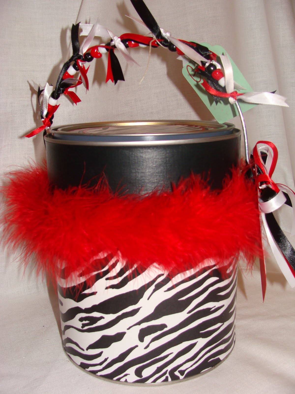 Gift Pails created Just for You!: Zebra print pails