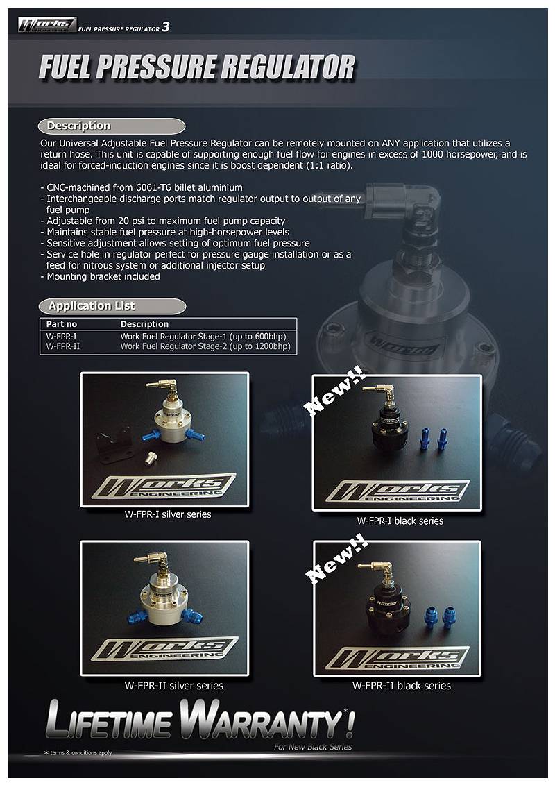 ECG Racing: Works Engineering Fuel Pressure Regulator