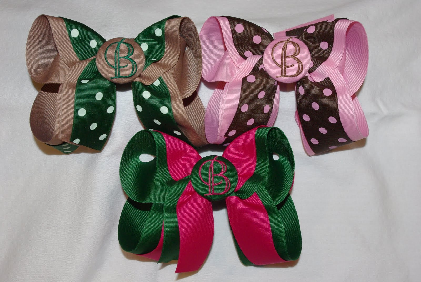 Hair Bows by Lori: Monogrammed Bows