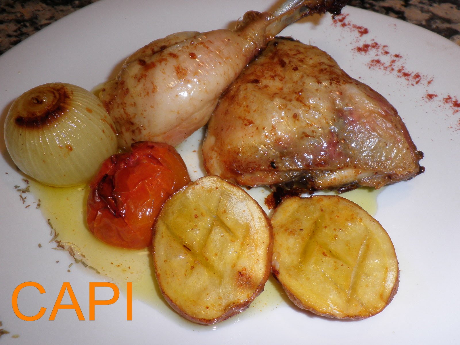 El Capitán del All i Pebre: POLLO AL HORNO.