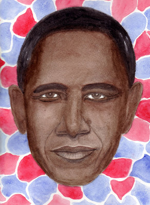 Art by Christella: Obama - Red, White, and Blue