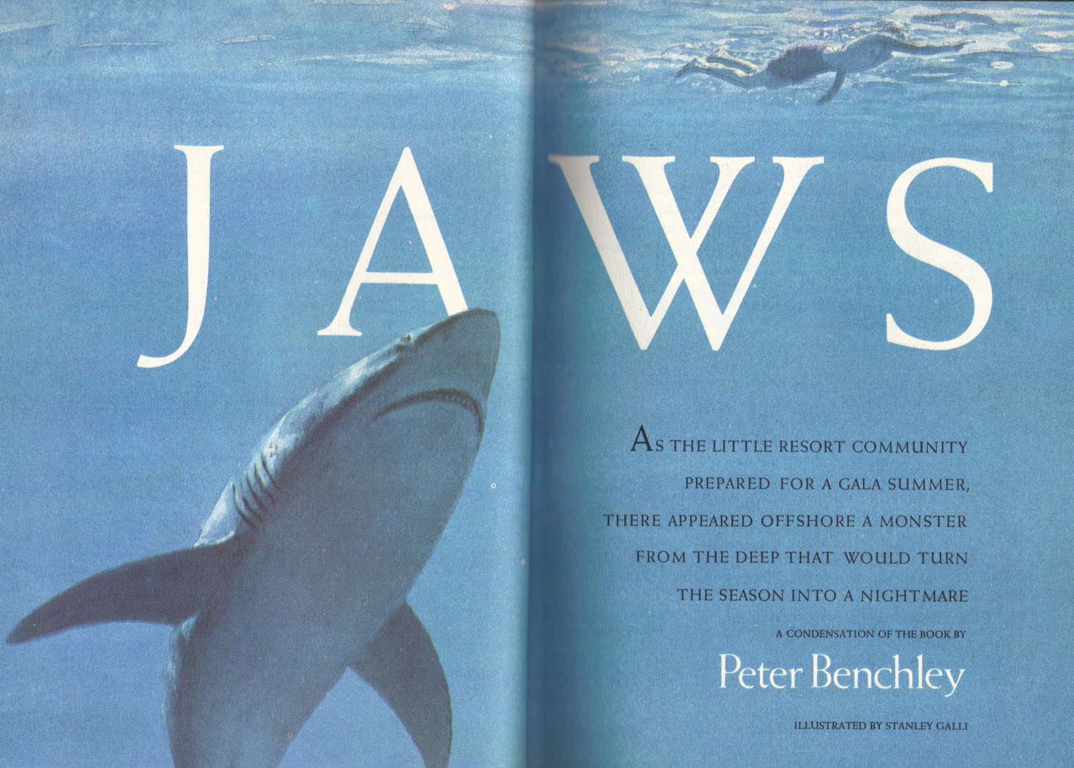 Too Much Horror Fiction: Jaws: The Reader's Digest Illustrations (1974)