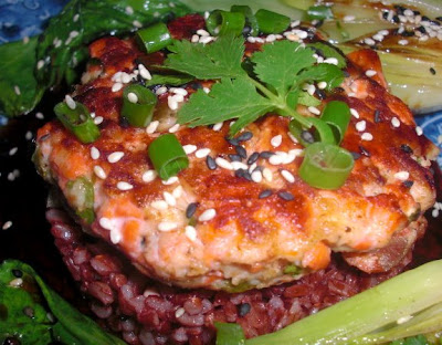 Kahakai Kitchen: Hong Kong Salmon Cakes with Baby Bok Choy for Tyler ...