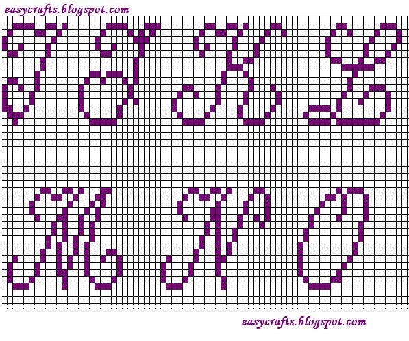 Easy Crafts - Explore your creativity: Cross Stitch designs-Alphabets