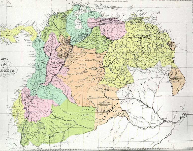 Mapa de la gran colombia 1830 - Imagui