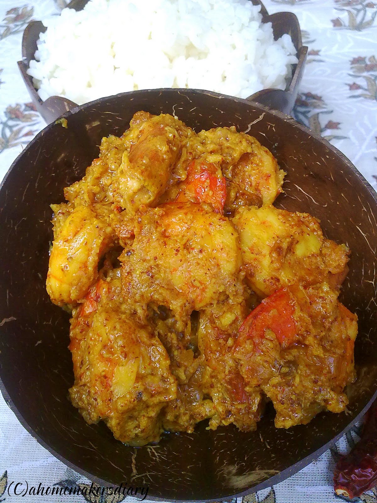 Chingri Macher Aam Kasundi (Prawns in a Mustard and Raw Mango Based ...