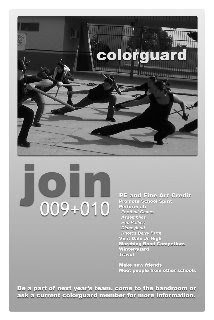 Magnolia Colorguard: recruitment posters