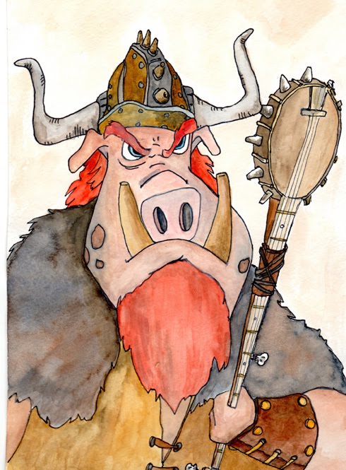 Dueling Banjo Pigs: Jed Francis: Banjo Pig Viking