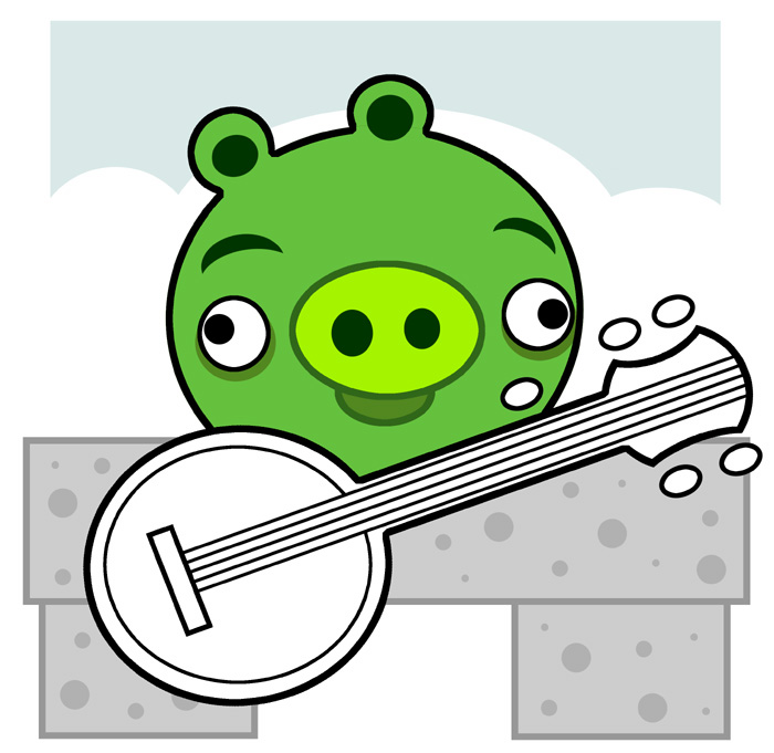 Dueling Banjo Pigs: Stacy Curtis: Angry Birds Banjo Pig