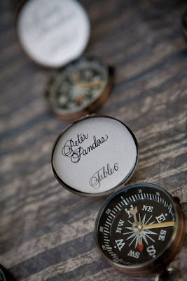 SHANNON LEAHY EVENTS: LH Calligraphy Compass Place Cards