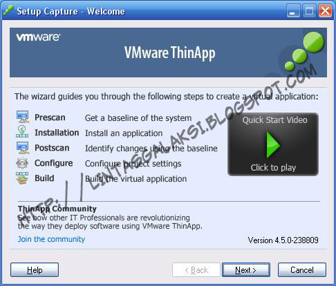 Membuat Aplikasi portable dengan VMware ThinApp | Lintas Galaksi