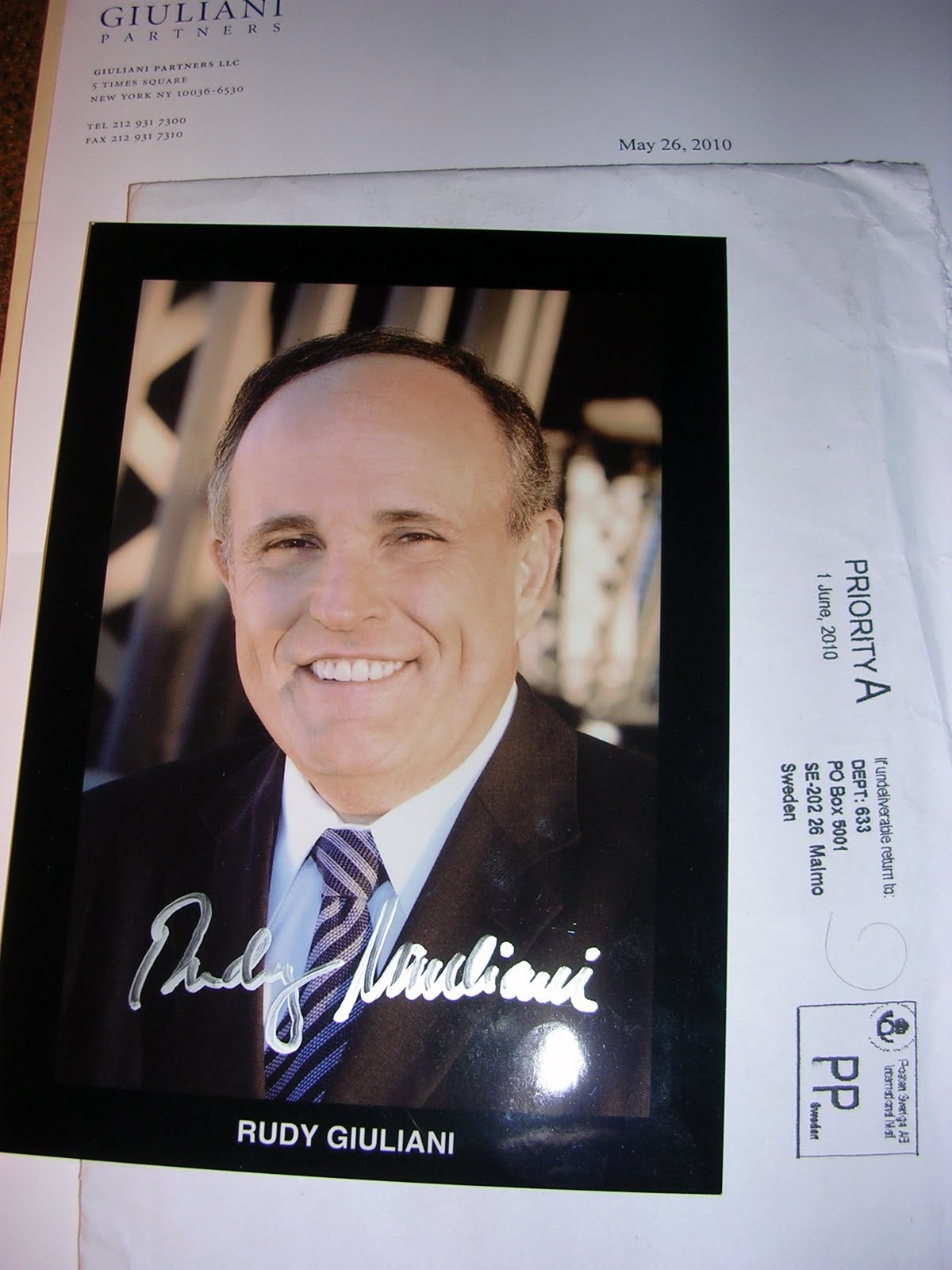 Autograph VIP: Succes 2010: Rudy Giuliani, primar al New-York-ului ...
