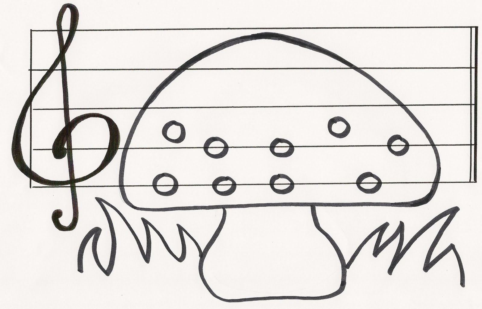 La Garrapatea loca: Notas en el pentagrama