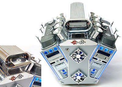 Rock Game Station: Case Mod de Computador PC como Motor V8