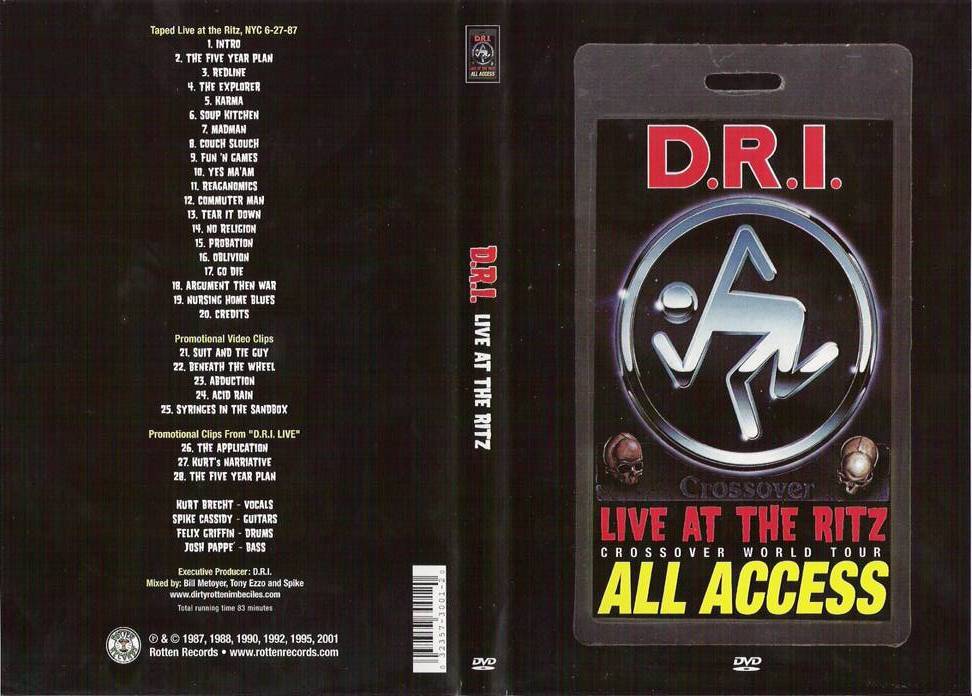 DVD MUSICALES: D.R.I. LIVE AT THE RITZ