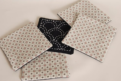 Junie Moon: Sashiko Coasters