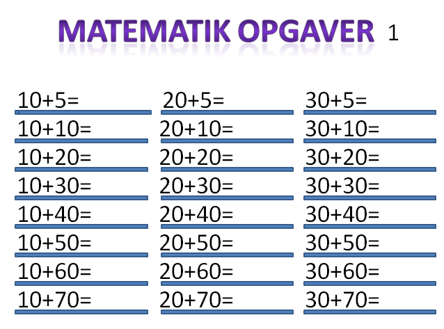 Skoleting´s bloggen: Matematik opgaver