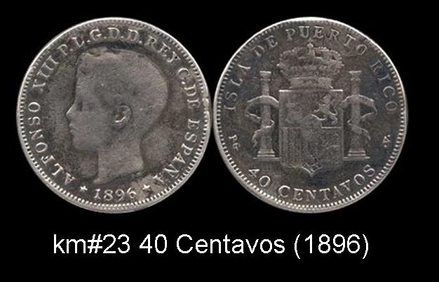 Coins of Puerto Rico: Monedas Puertorriqueñas (1895 - 1896)