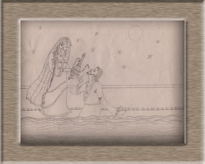 Art on Sketchbook - by Megha Chhatbar: Pencil Shading - Heer Ranjha