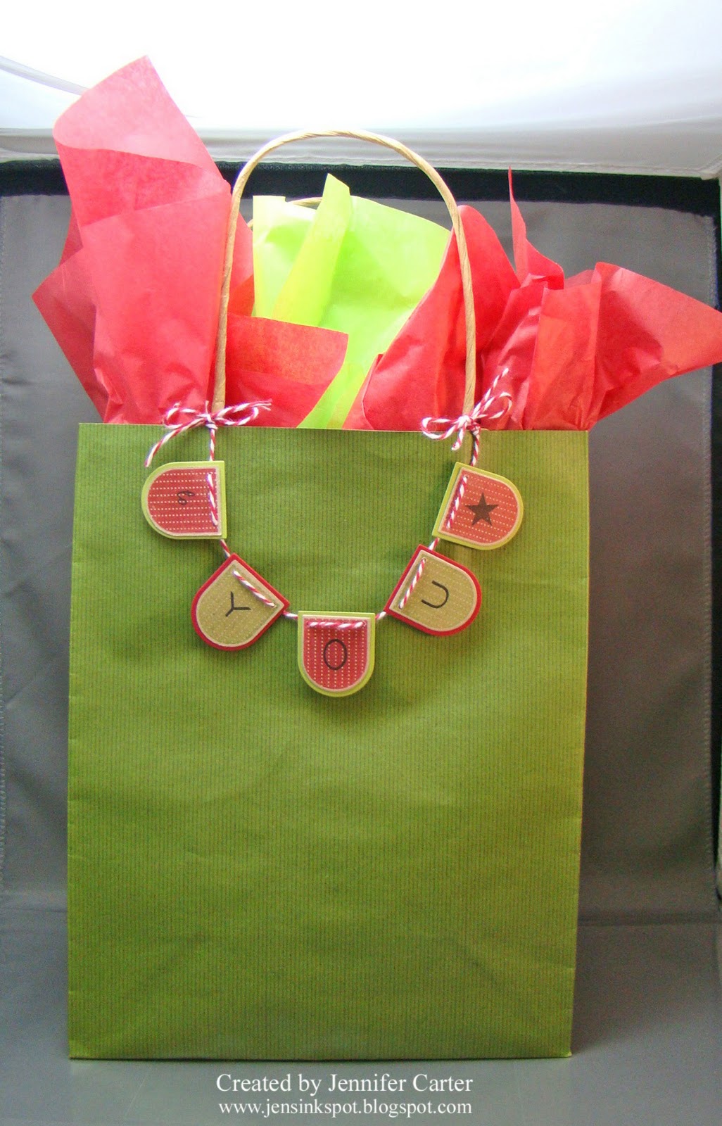 Jen's Ink Spot: Simple Decorated Gift Bag