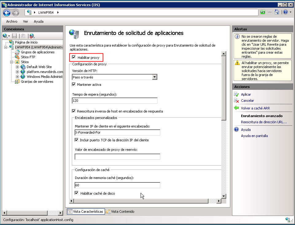 Thermoinformática Configuracion De Iis7 Y Tomcat Con El Modulo Iis Arr
