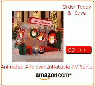 Christmas Presents: Animated Airblown Inflatable Santa in RV