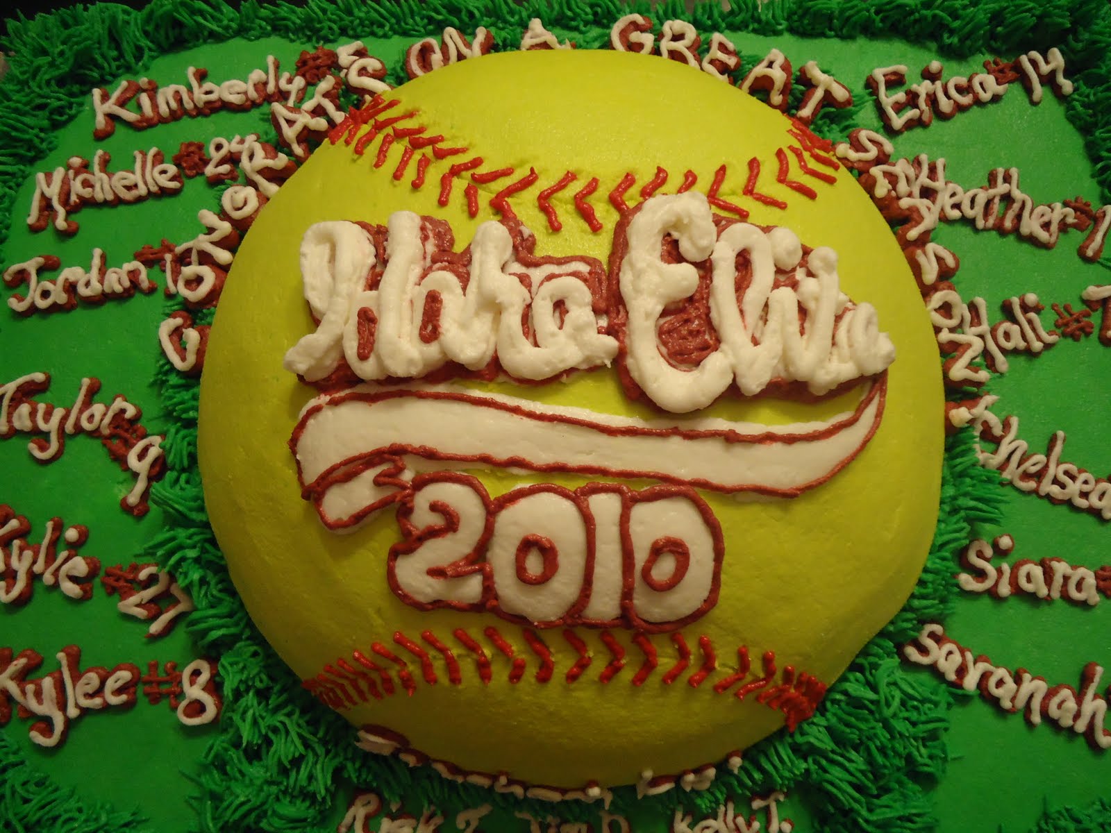 Cat's Cake Creations: Softball Team Party Cake