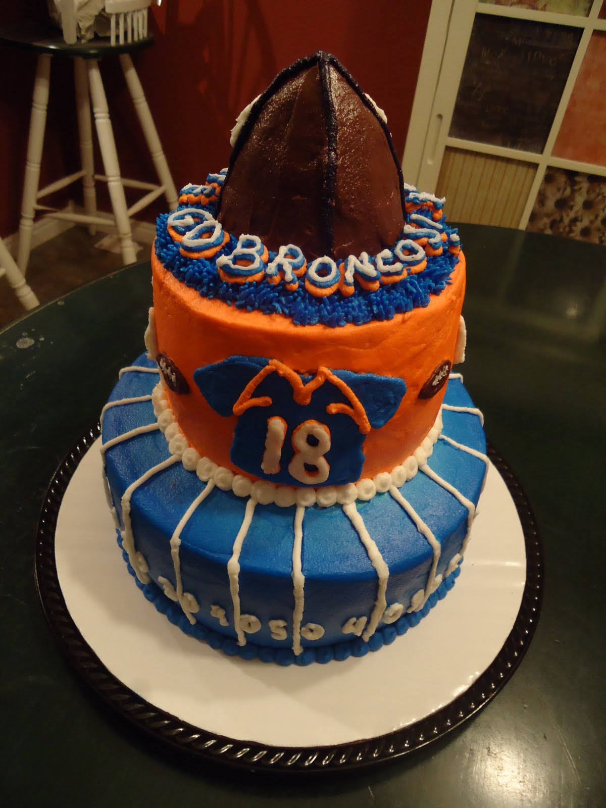 Cat's Cake Creations: Boise State Bronco Birthday Cake