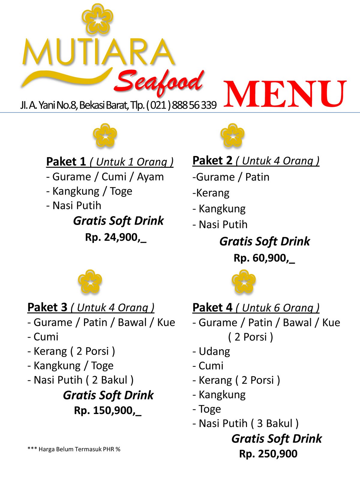 Restoran Mutiara Seafood: Paket Hemat