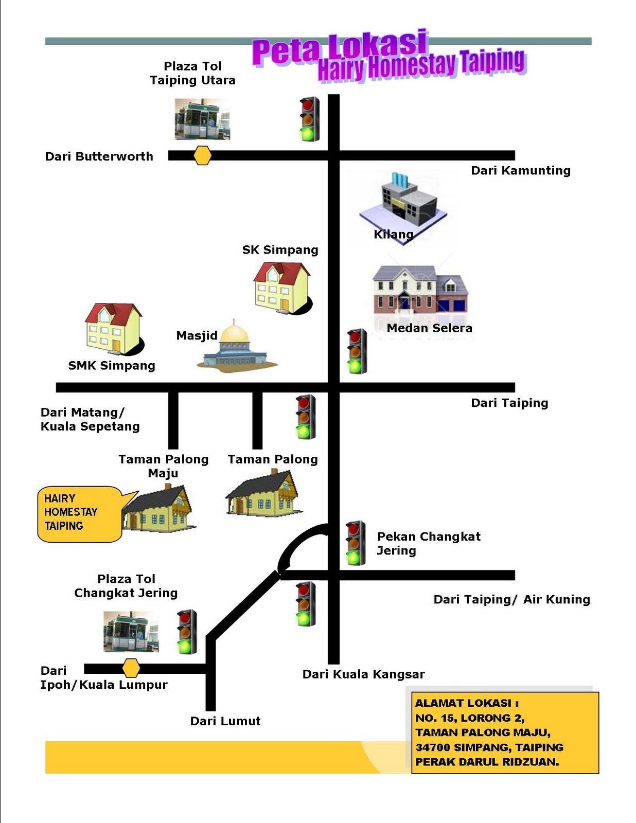 De' Simpang Homestay, Taiping, Perak Malaysia: Peta Lokasi
