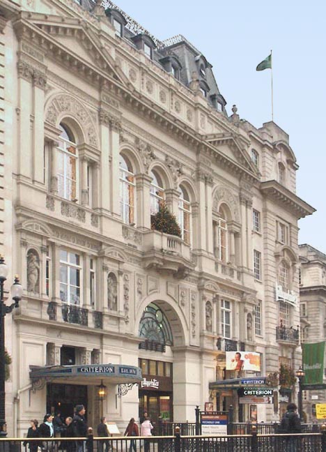 Historic Dining in London: The Criterion, Piccadilly Circus