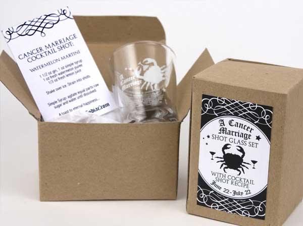 HoneeBee Gifts: Gift Tip #47 Zodiac Wedding Shot Gift Set