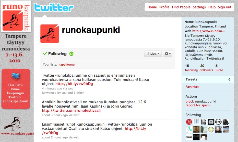 Opeblogi: Viserretään kapunki runolle @runokaupunki