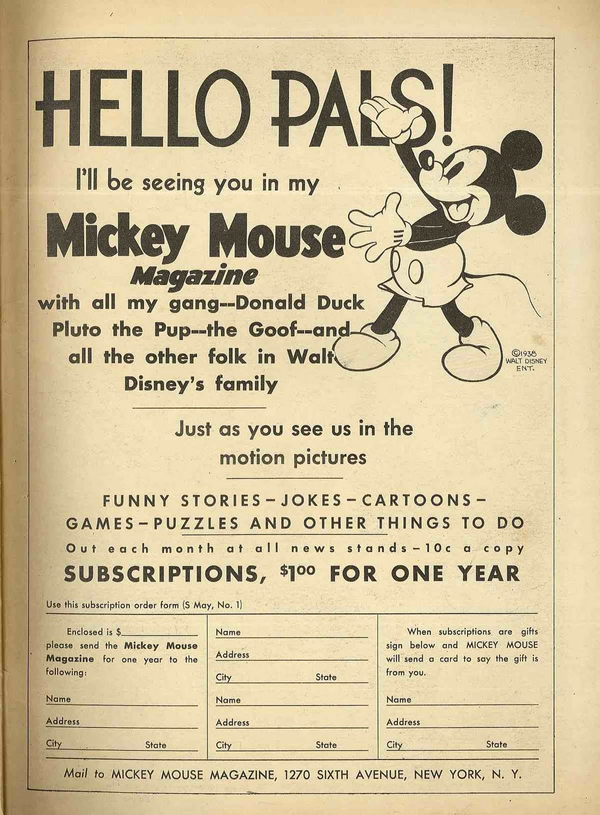 BOOKSTEVE'S LIBRARY: Mickey Mouse Magazine Ad-1938