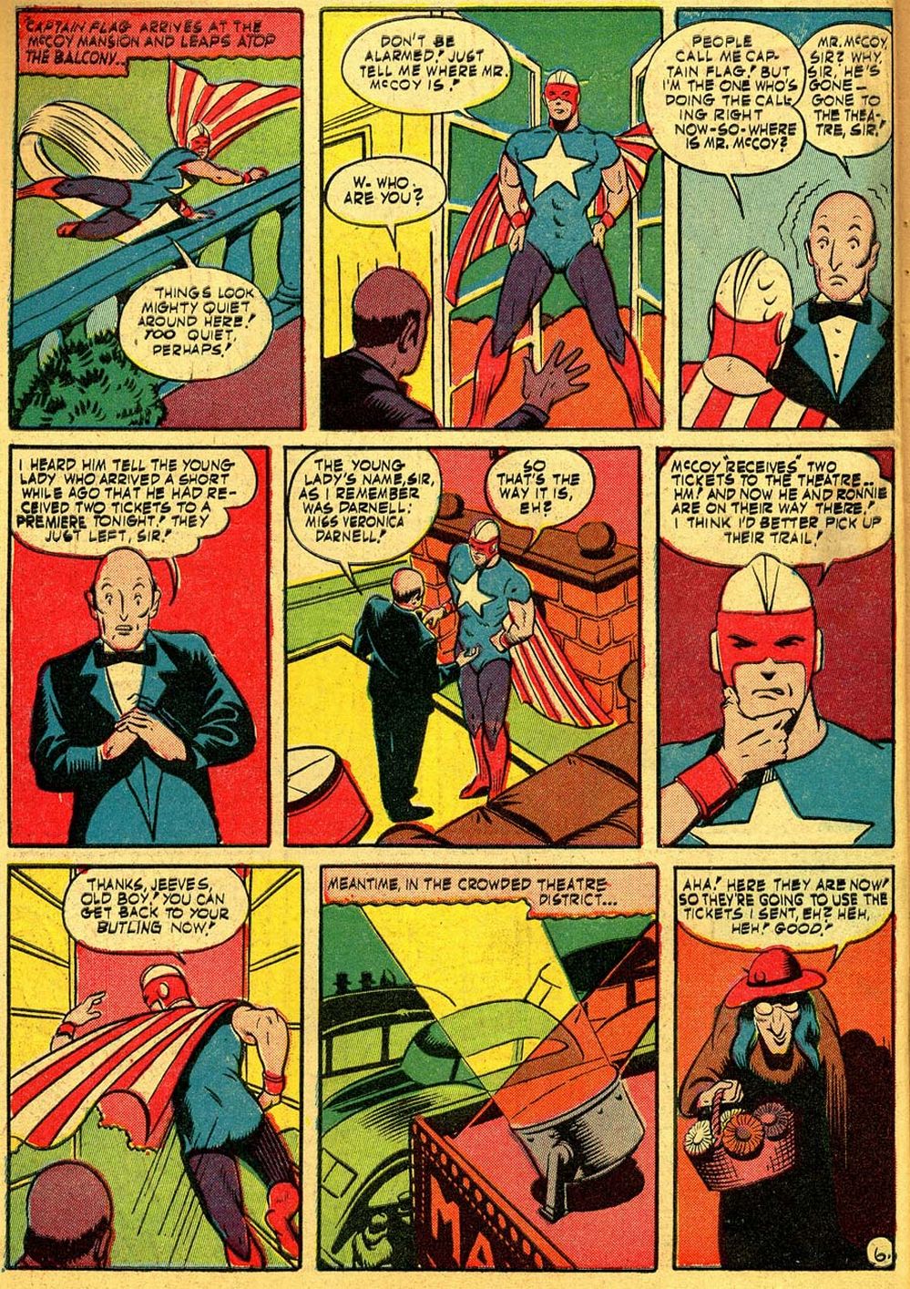 Four-Color Shadows: Captain Flag-Blue Ribbon Comics-1941