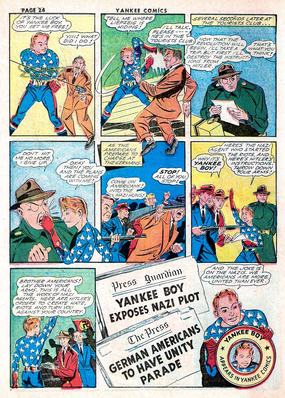 Four-Color Shadows: Yankee Boy-Yankee Comics-1942