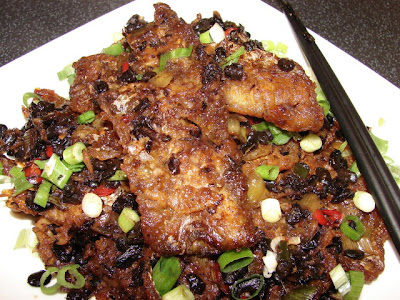 Copycat fried 'dace' fish with black beans 自制豆豉魚