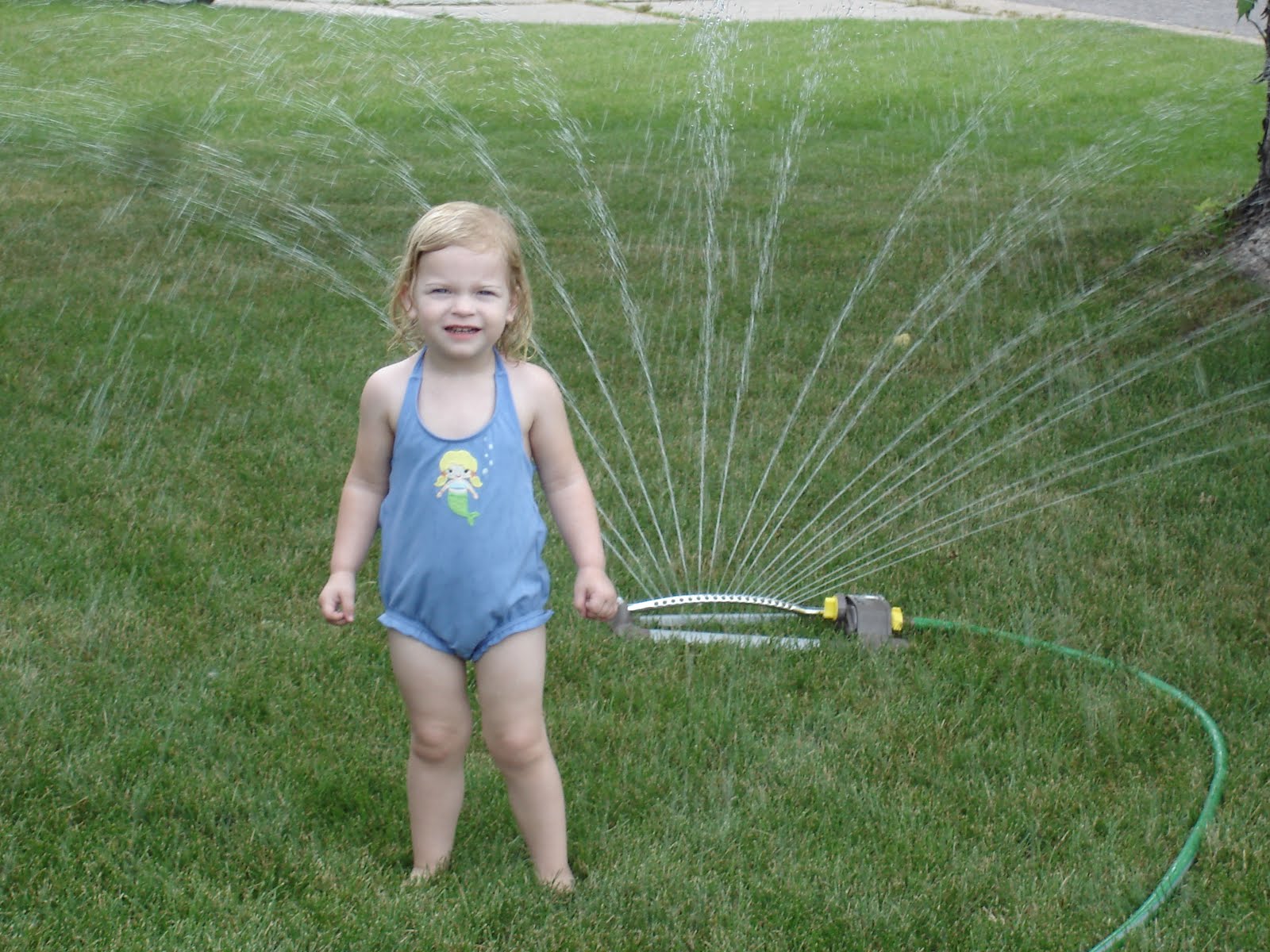 The Gatzke Family: Running through the Sprinkler