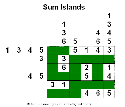 Sum Islands: S1 Solution