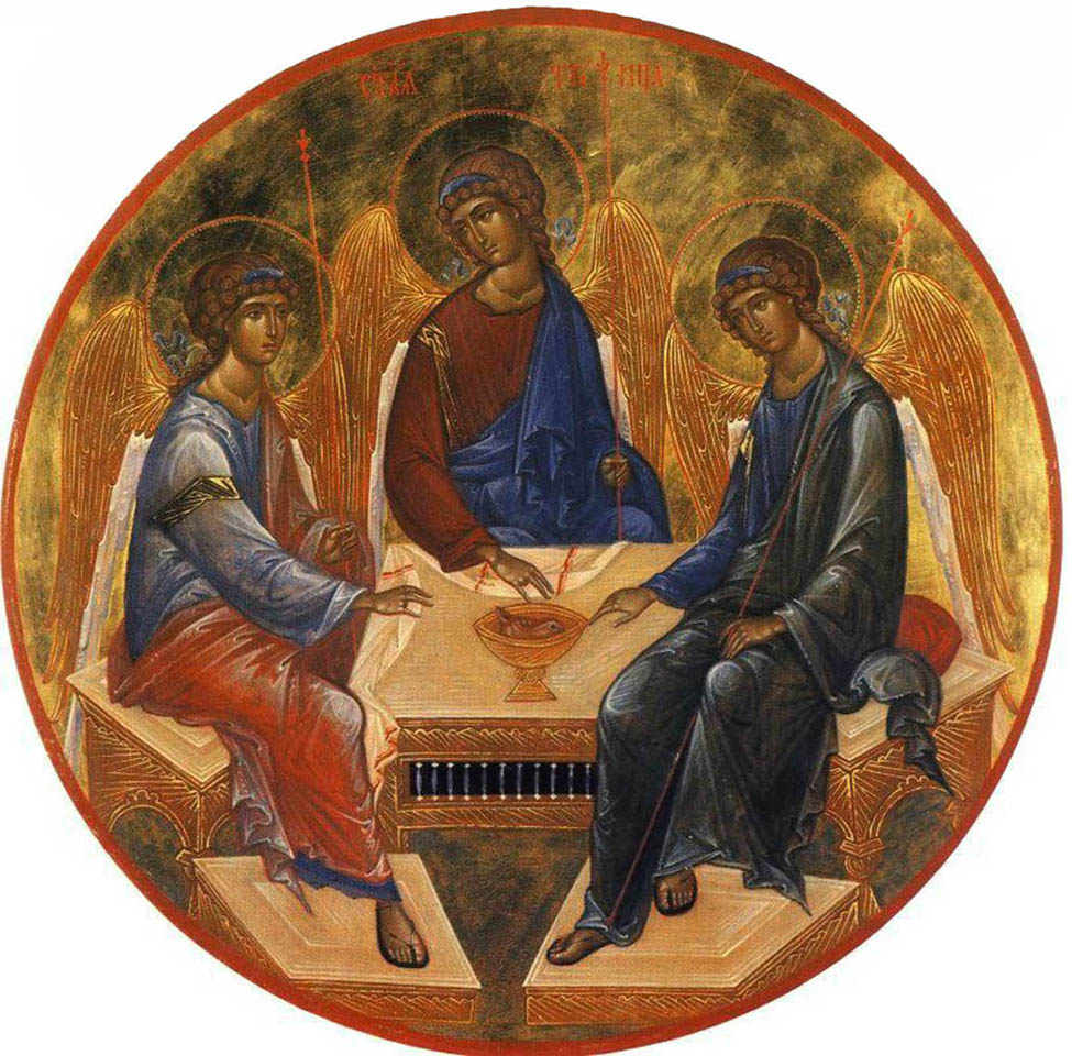Icoane Ortodoxe: Sf. Treime, icoană şcoala Andrei Rubliov