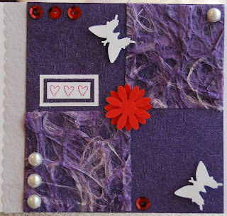 Naturally Me Creations: Purple & Red Textured Card