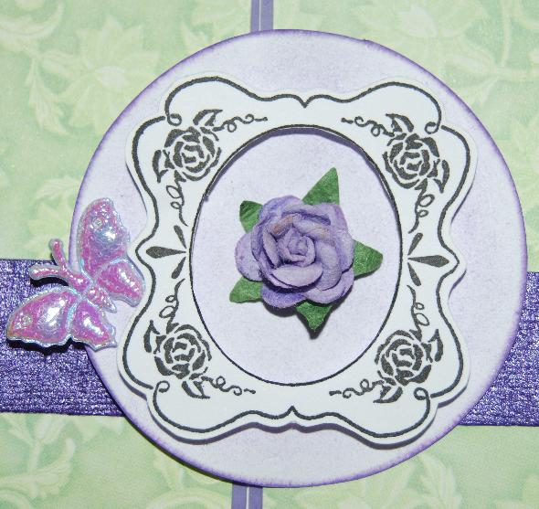 Naturally Me Creations: Green & Purple Rose Card (& Chocolatey Yumminess)