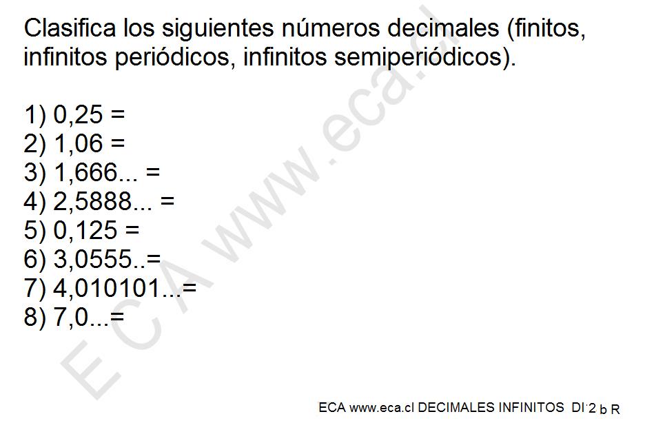 Guillermo Grass : DECIMALES FINITOS E INFINITOS
